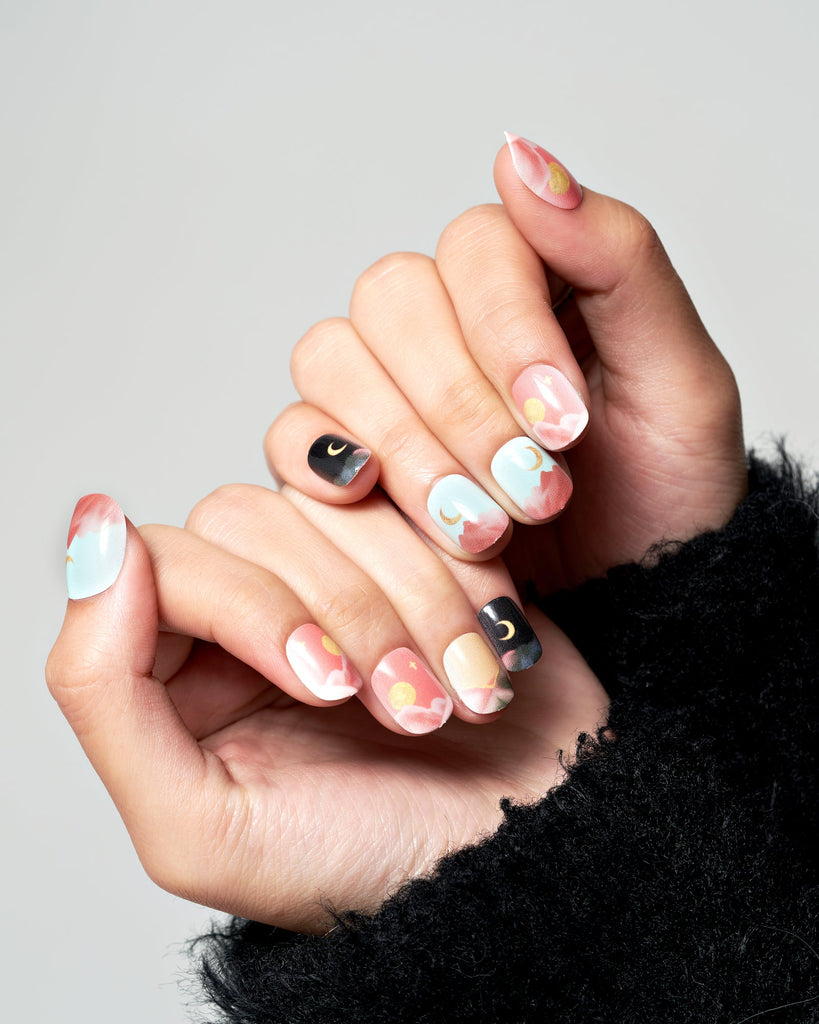 Holy Moon|manicure|moon|colourful|glossy|squoval|short|nature|daily ...