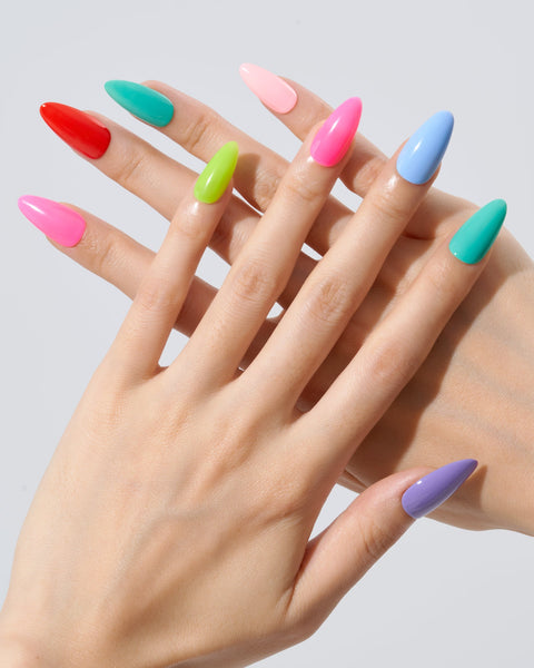 True Colors(Handmade)|manicure|real nail gel|LGBT|colourful|glossy ...