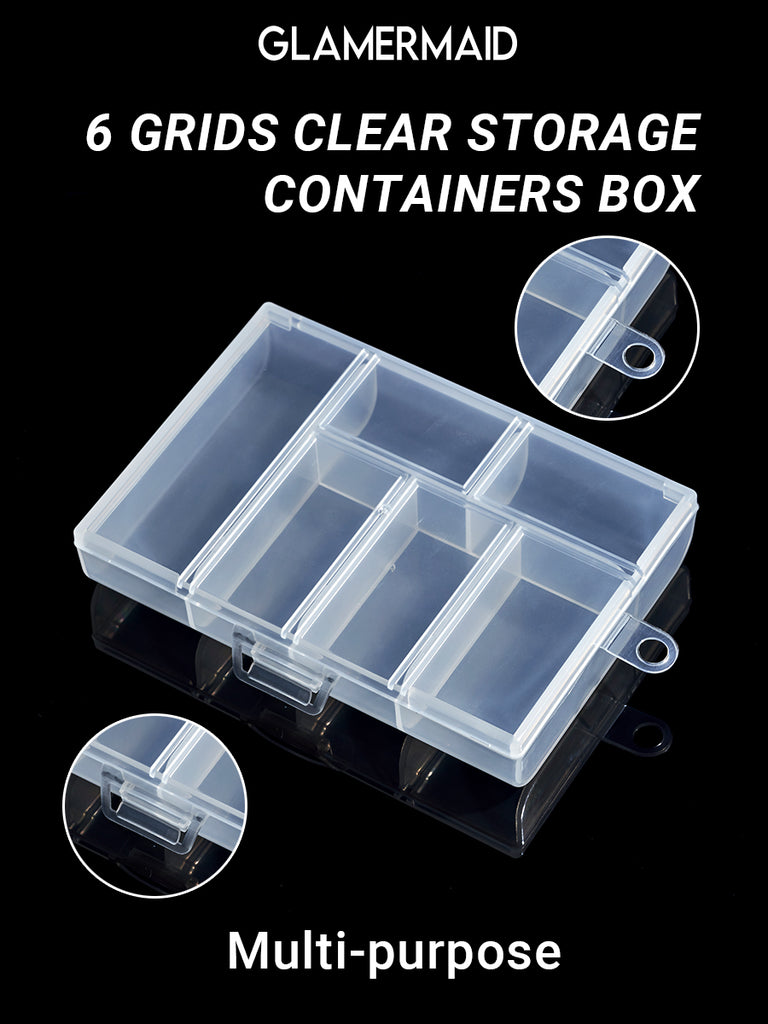 6 Grids Clear Storage Containers Box – Glamermaid Glam