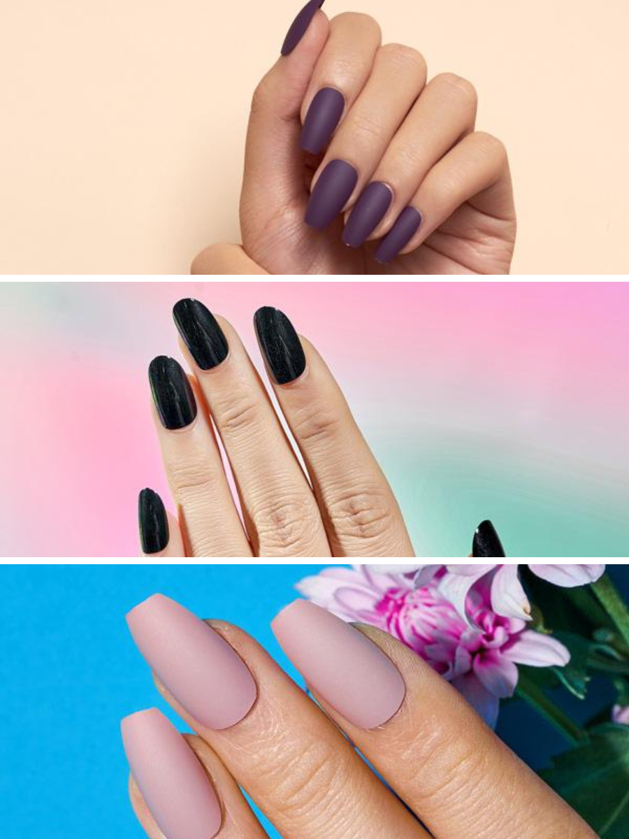 Purple Matte Nails