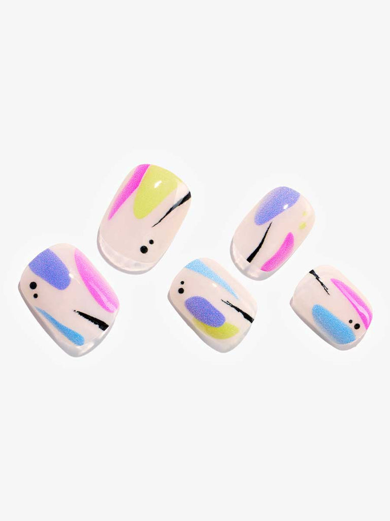 Simple Painting|manicure|colourful|glossy|squoval|short|cartoon|daily ...